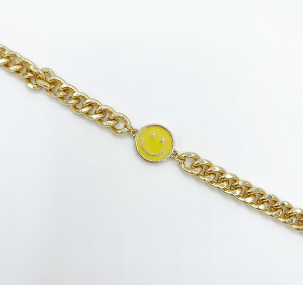 Smiley Face Chain Bracelet – Indie Collection